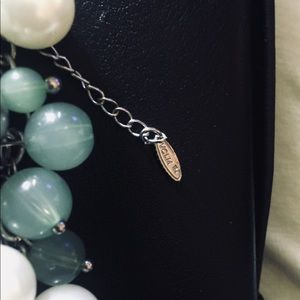 Vclm | Jewelry | Vclm Silver Tone Mint Green Lucite Beads Necklace ...